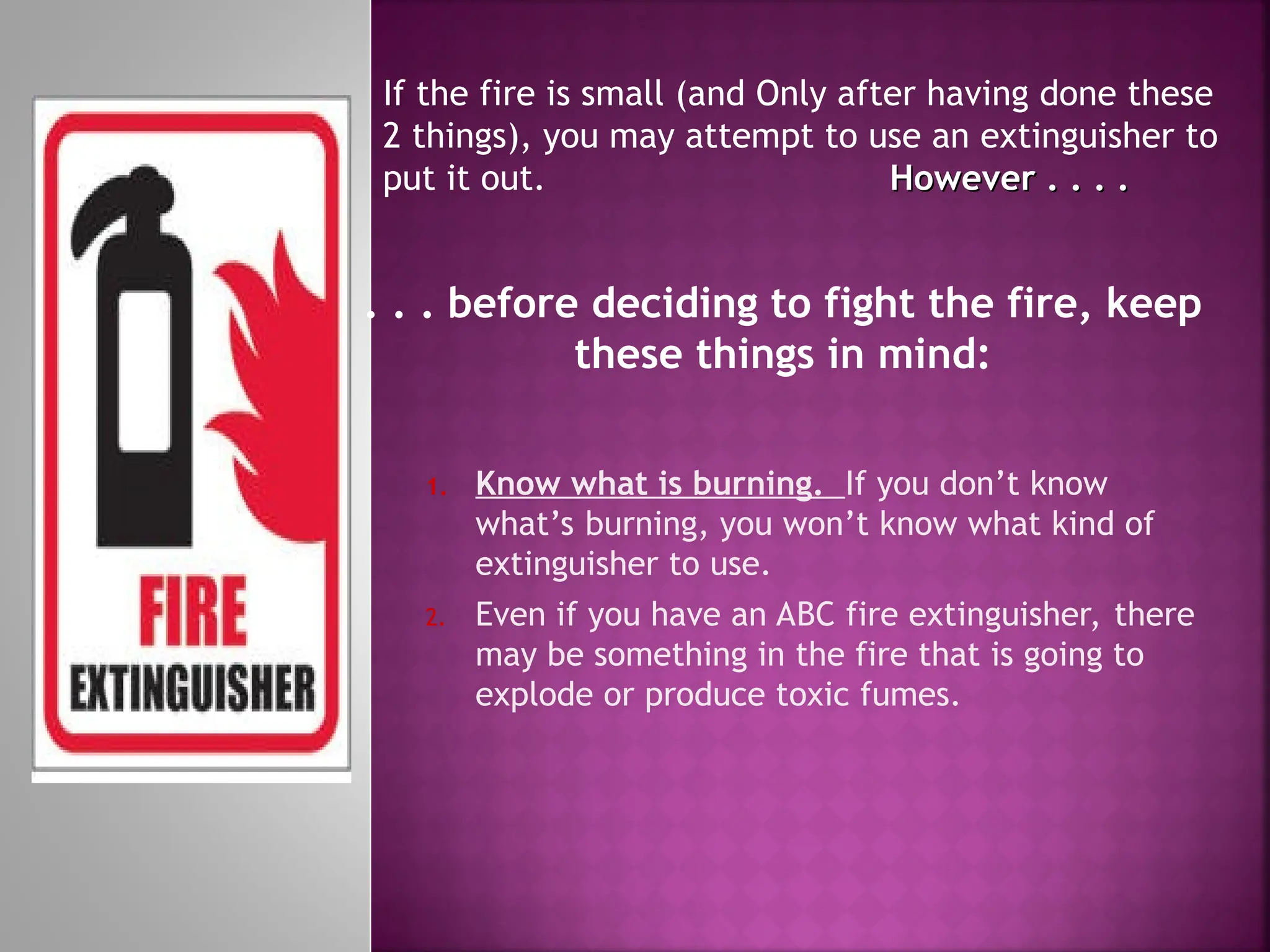 Fire Fighting-Presentation for basic fire fighting | PPT