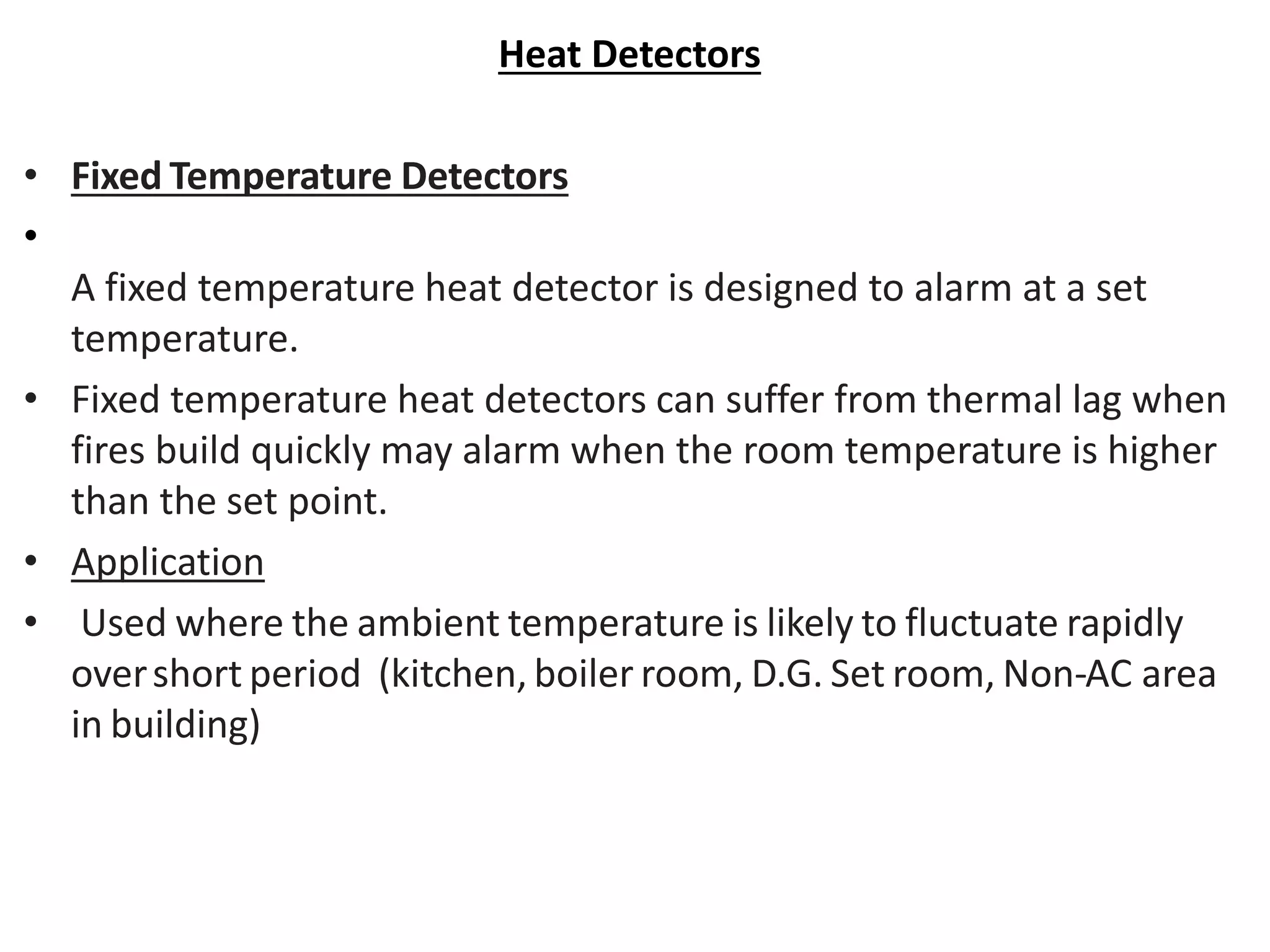 Fire Protection System - Automatic Fire Detectors | PPTX