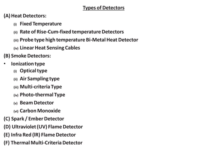 Fire Protection System - Automatic Fire Detectors | PPTX