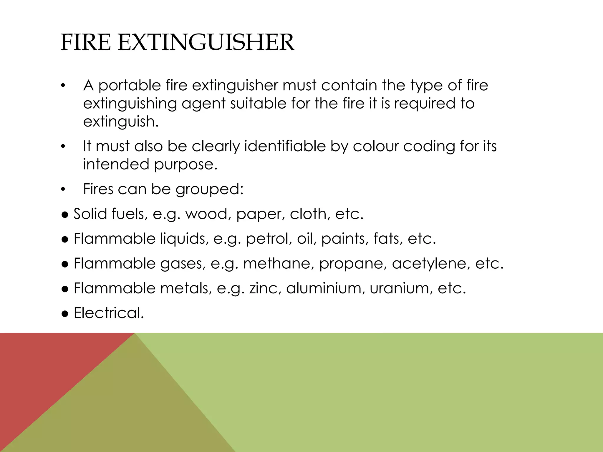 Fire fighting active system | PPTX | Chemistry | Science