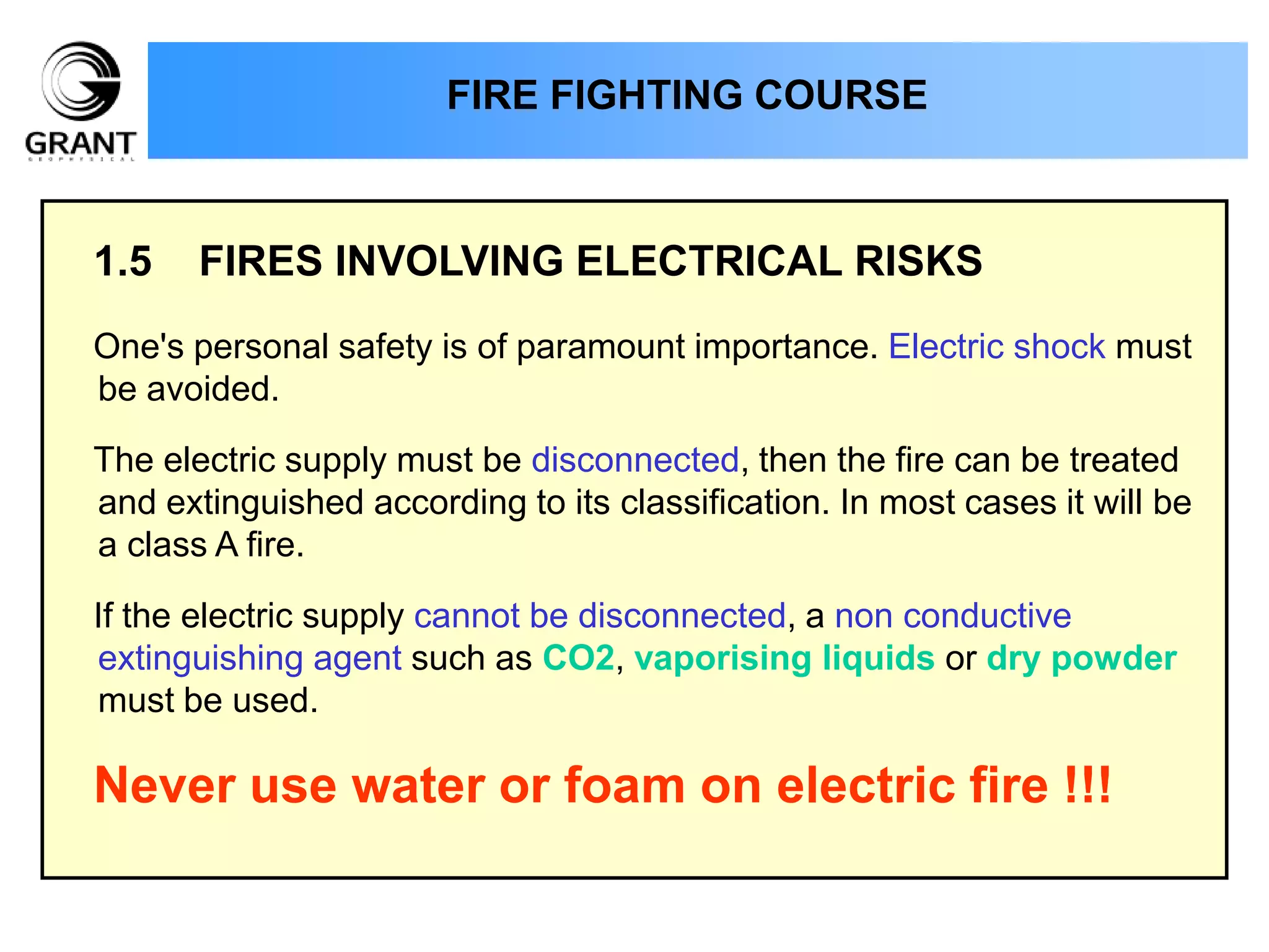 Fire fighting course | PPSX