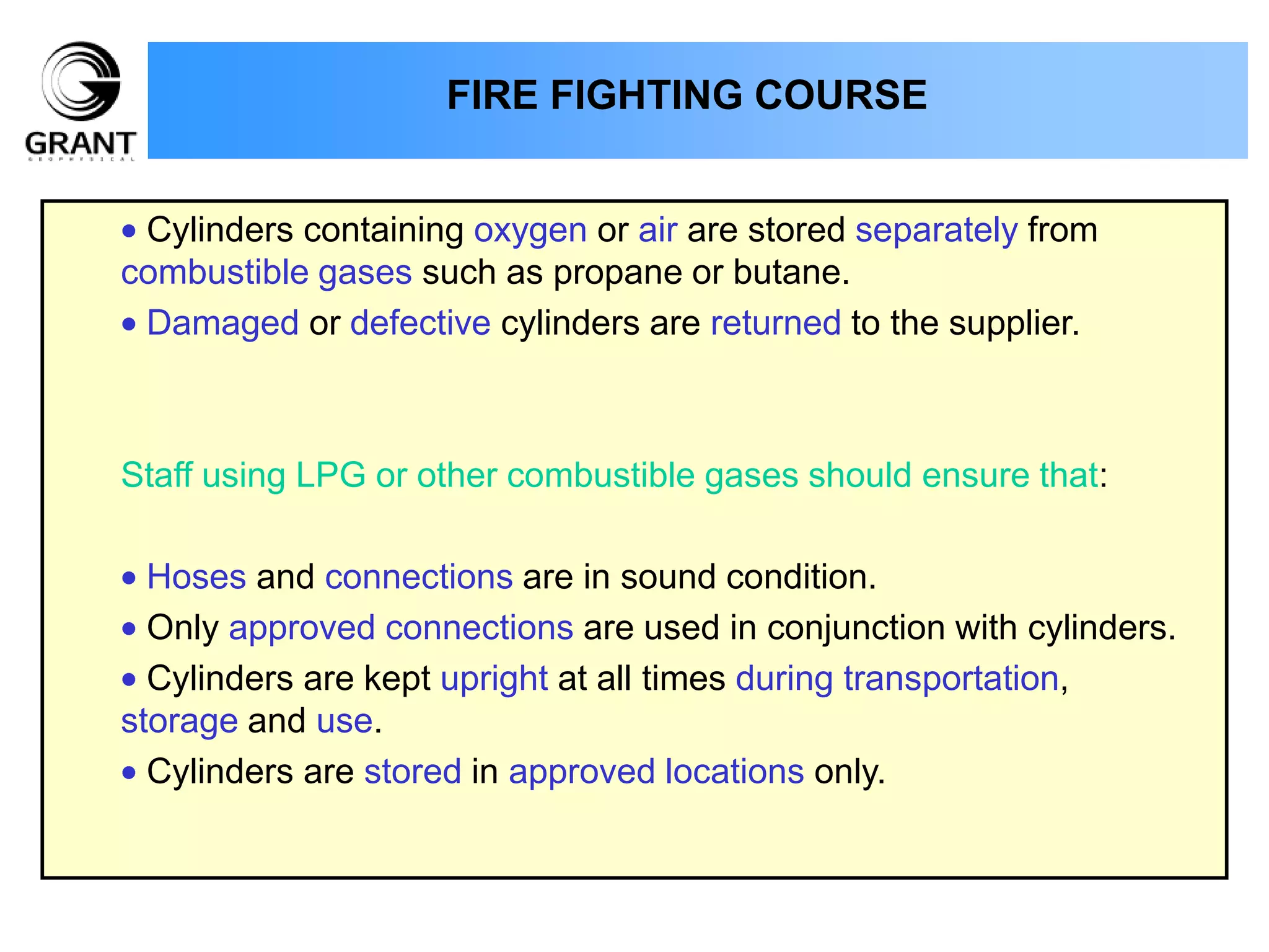 Fire fighting course | PPSX
