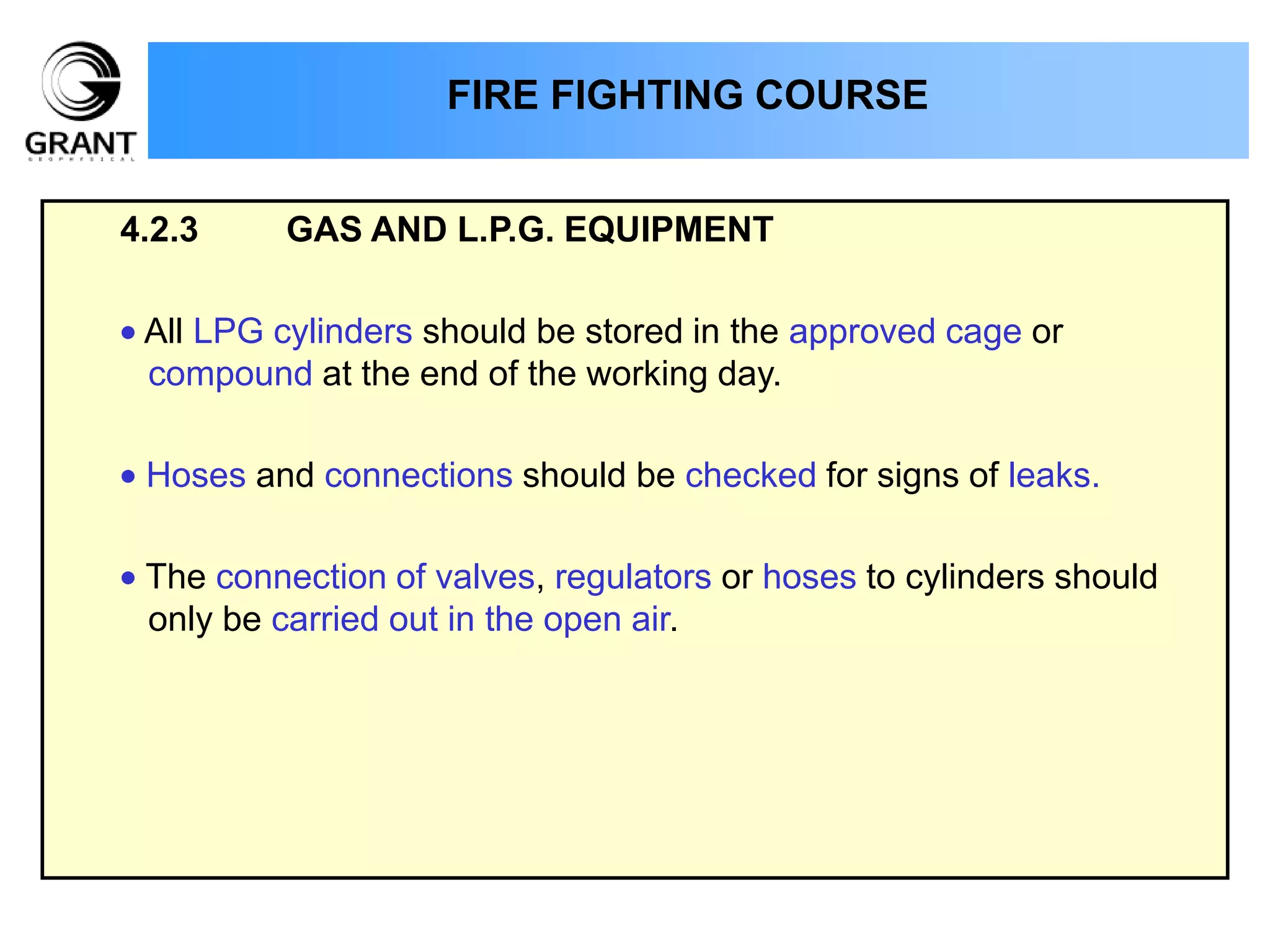 Fire fighting course | PPSX
