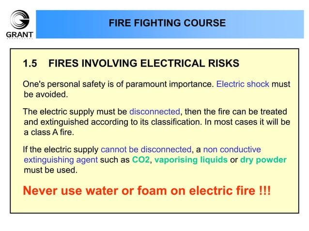 Fire fighting course | PPSX