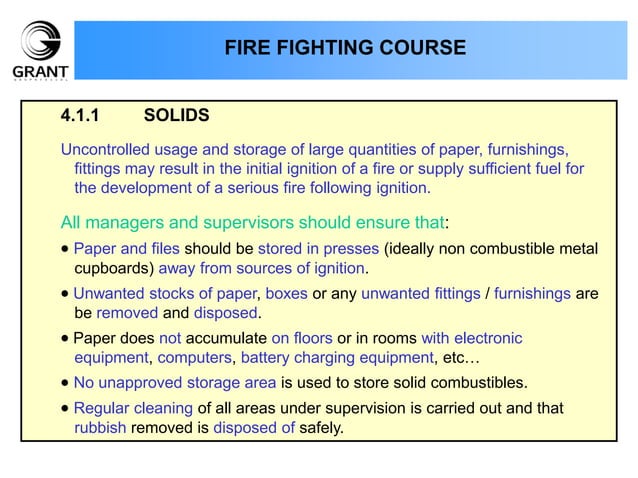Fire fighting course | PPSX