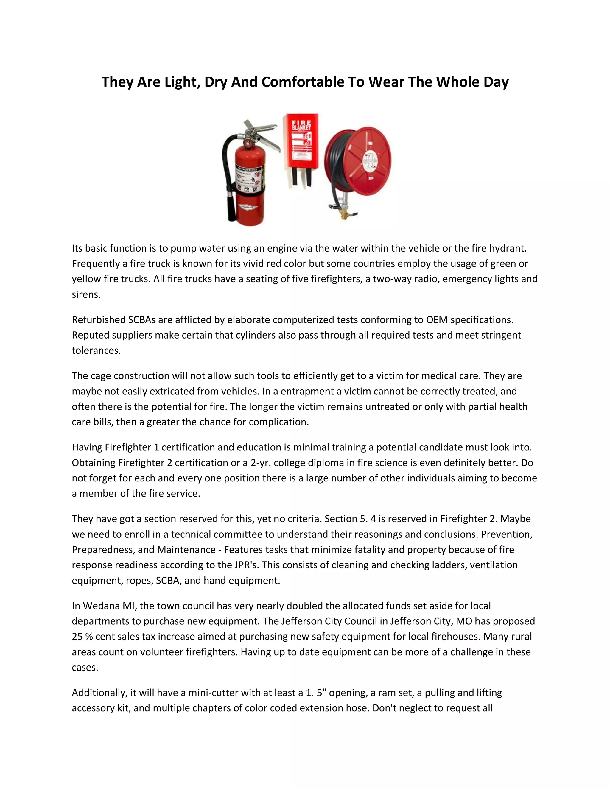 Firefighting equipment | PDF