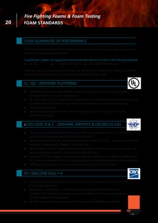 OTL: New Fire Sample Testing & Fire Fighting Foams Brochure | PDF