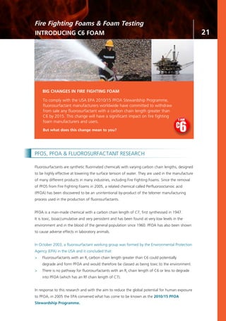 OTL: New Fire Sample Testing & Fire Fighting Foams Brochure | PDF