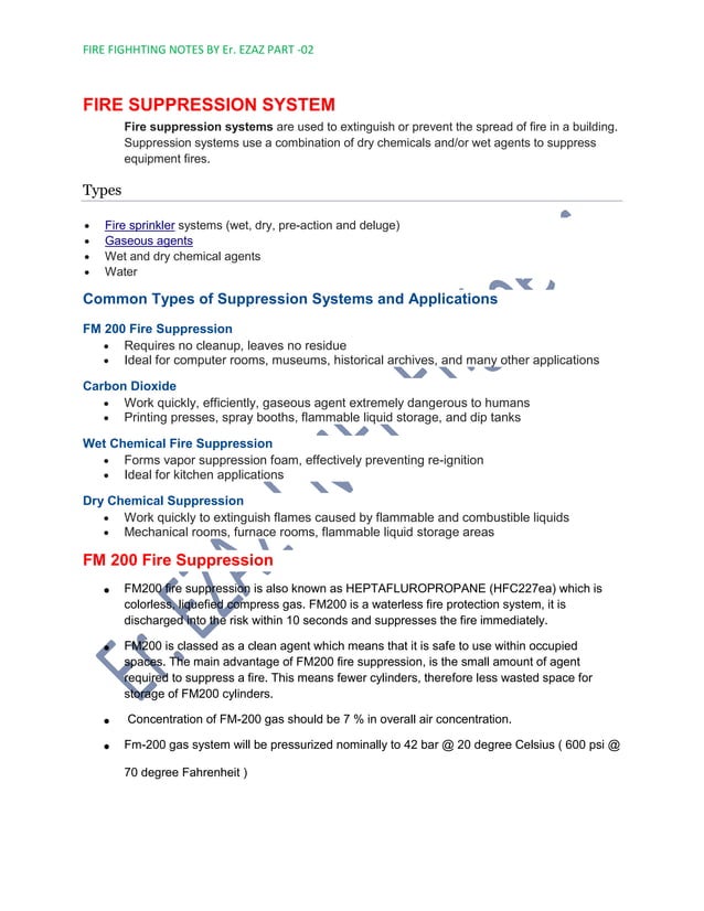 Fire fighting -2 By Er. Ezaz | PDF | Chemistry | Science