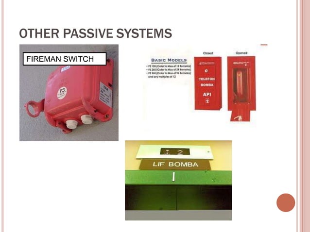 Fire fighting passive system | PPTX