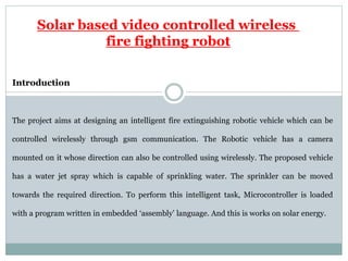 Fire fighting robot | PPTX