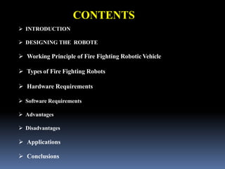 Fire fighting robot | PPTX