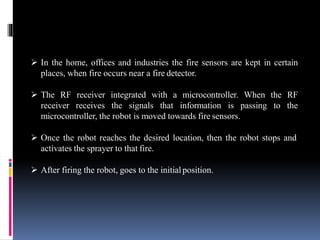 Fire fighting robot | PPTX