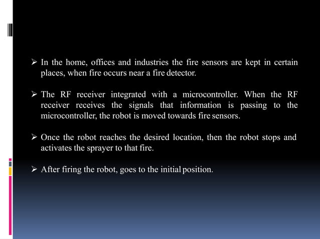 Fire fighting robot | PPTX