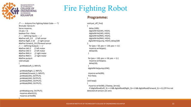 Fire Fighting Robot.pptx | Computer Peripherals | Computing