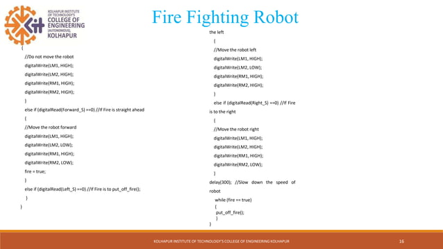 Fire Fighting Robot.pptx | Computer Peripherals | Computing