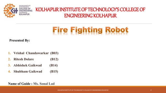 Fire Fighting Robot.pptx | Computer Peripherals | Computing
