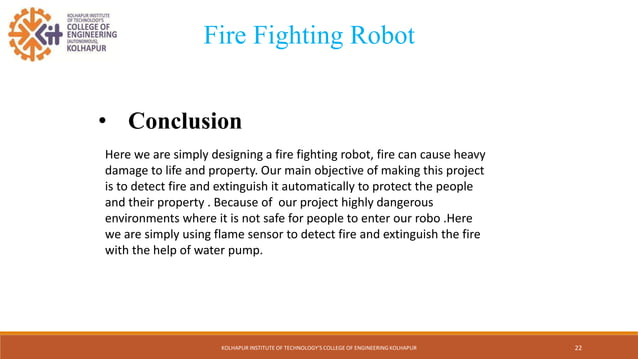 Fire Fighting Robot.pptx | Computer Peripherals | Computing