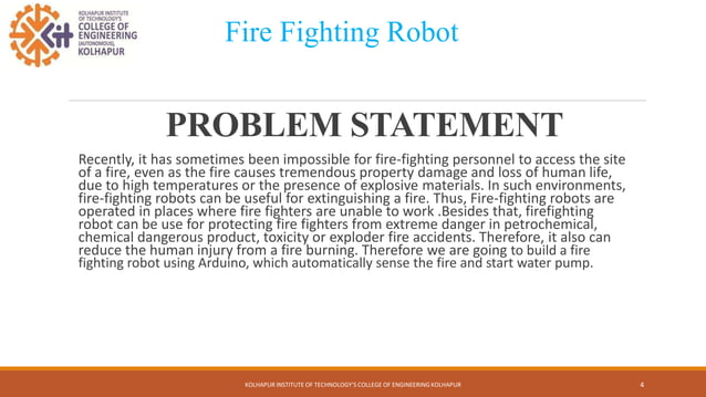 Fire Fighting Robot.pptx | Computer Peripherals | Computing