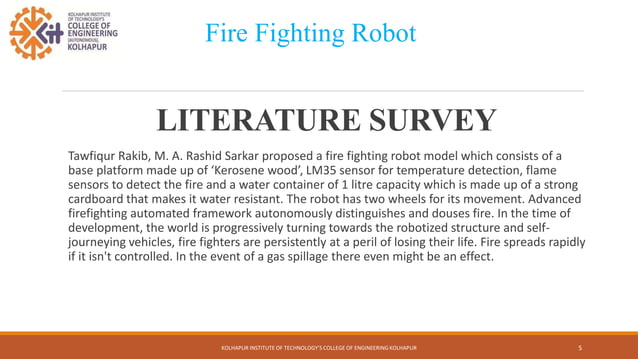Fire Fighting Robot.pptx | Computer Peripherals | Computing