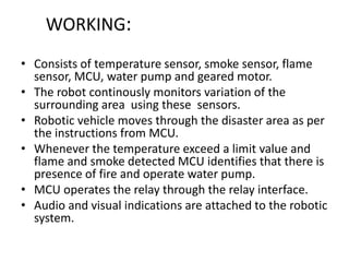 Fire fighting robot ppt | PPTX