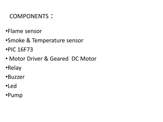 Fire fighting robot ppt | PPTX