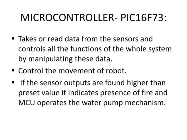 Fire fighting robot ppt | PPTX