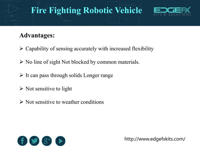 Fire Fighting Robotic Vehicle | PPTX