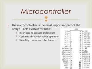 Fire fighting robot using 8051 microcontroller | PPT