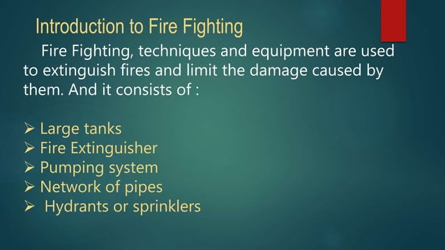Fire fighting system | PPTX