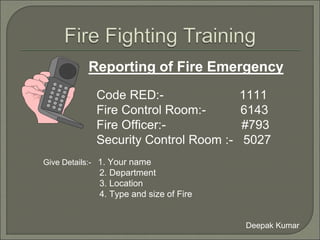 Fire fighting training | PPTX