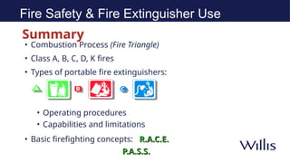 fire fighting trainning fIRE sAFETY & fIRE EXTINGUISHER | PPT