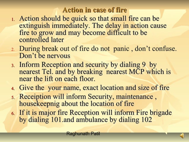 Fire fighting presentation | PPT