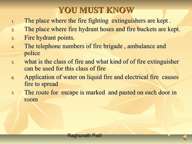 Fire fighting presentation | PPT