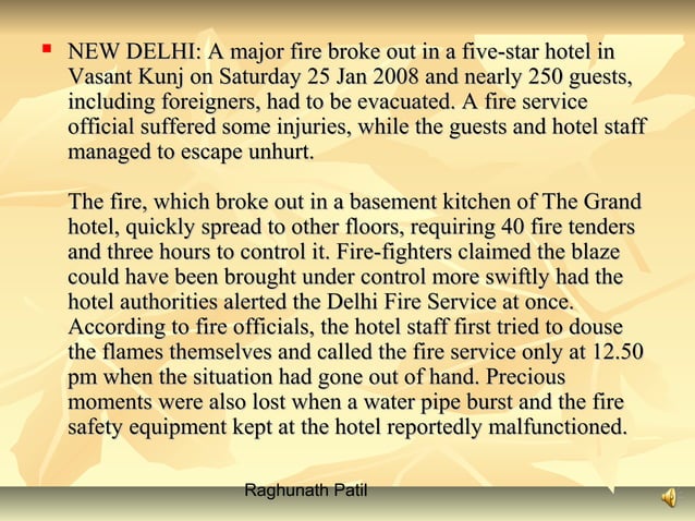 Fire fighting presentation | PPT