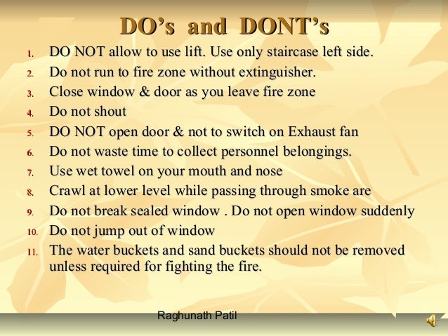 Fire fighting presentation