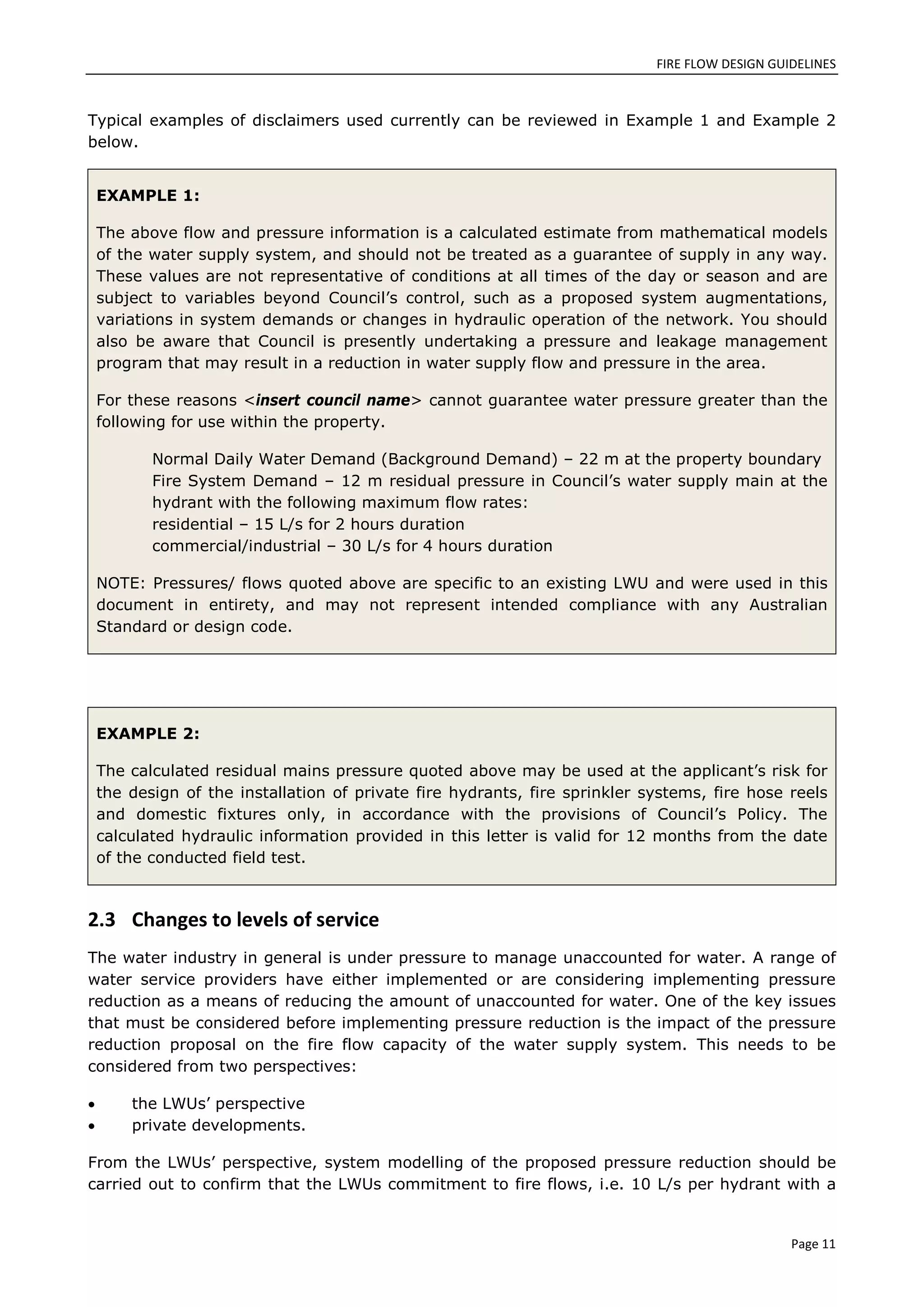 Fire flow design guidelines 2011 | PDF
