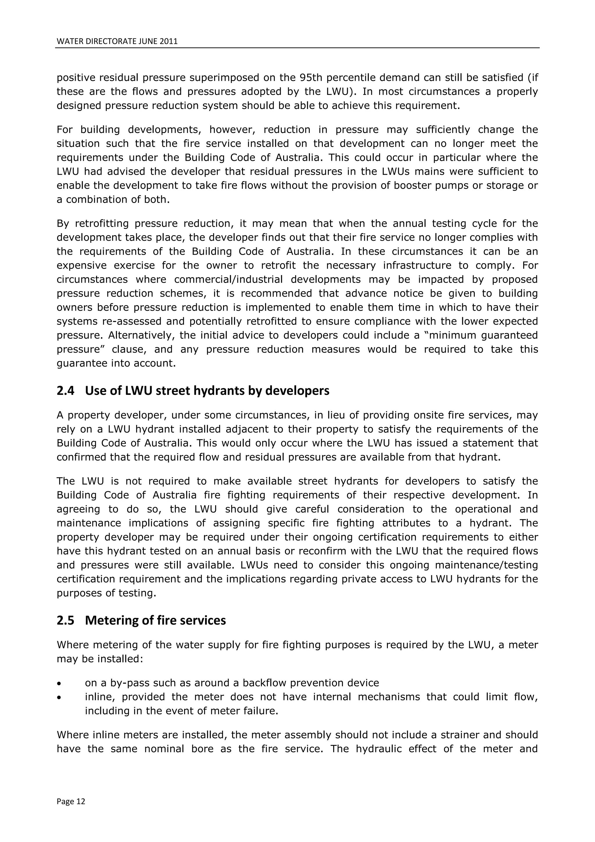 Fire flow design guidelines 2011 | PDF