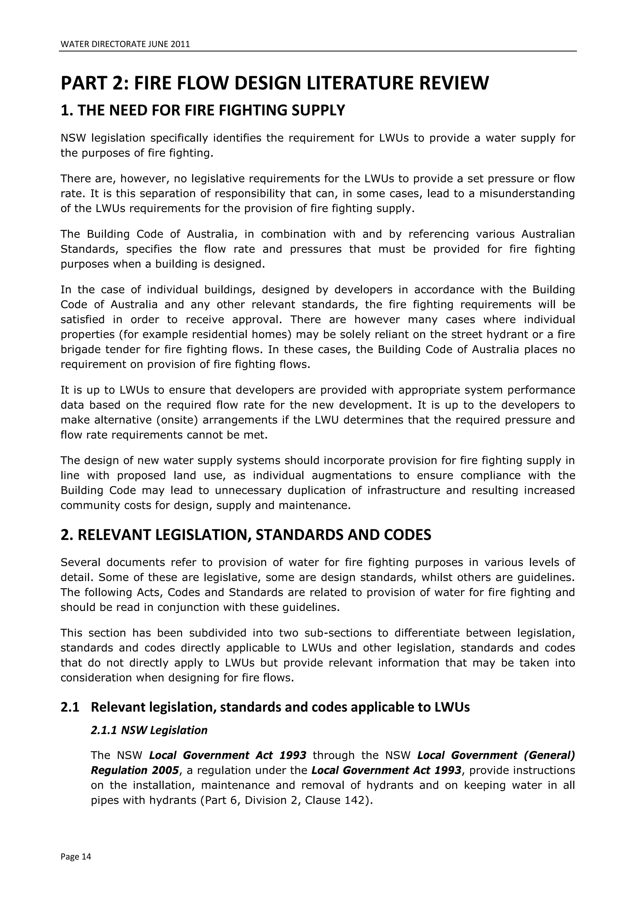 Fire flow design guidelines 2011 | PDF