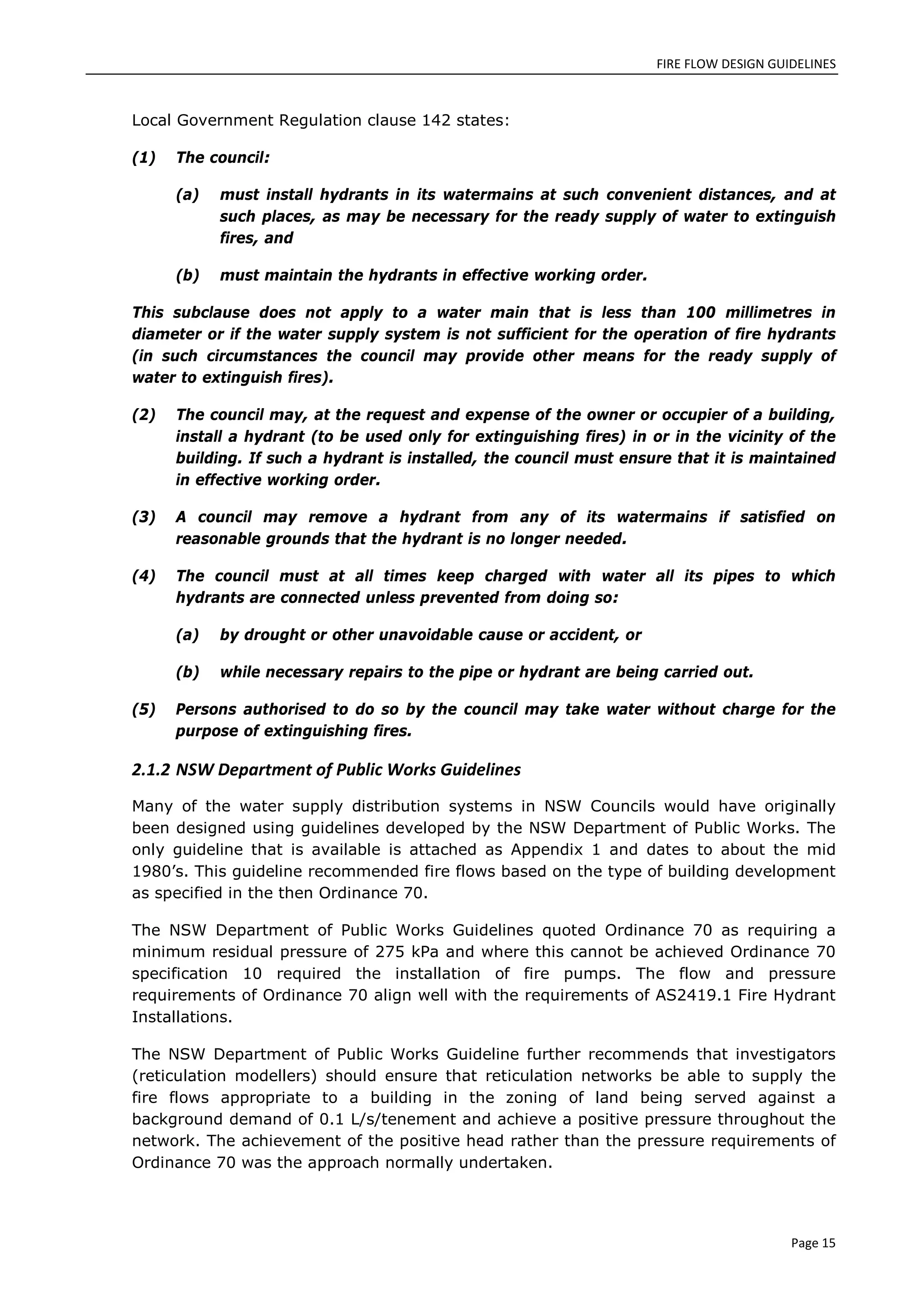 Fire flow design guidelines 2011 | PDF