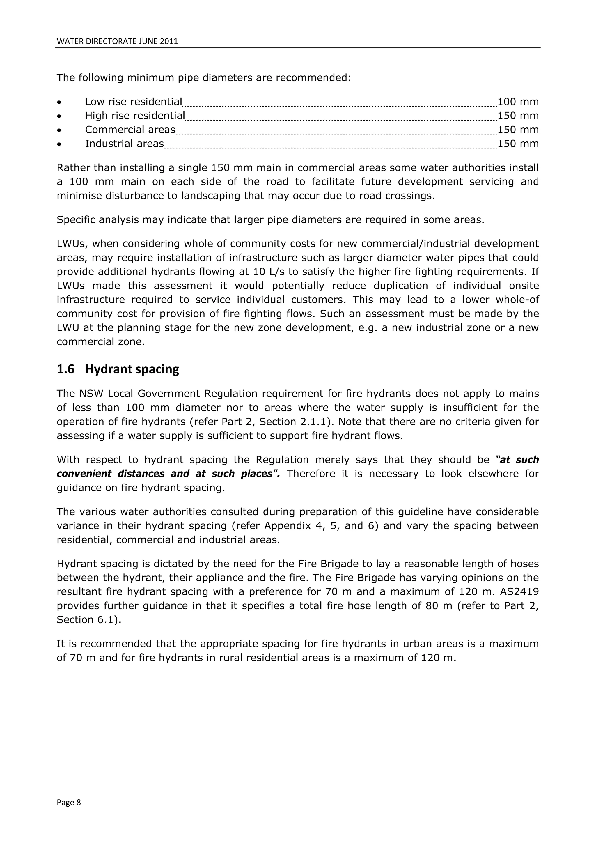 Fire flow design guidelines 2011 | PDF