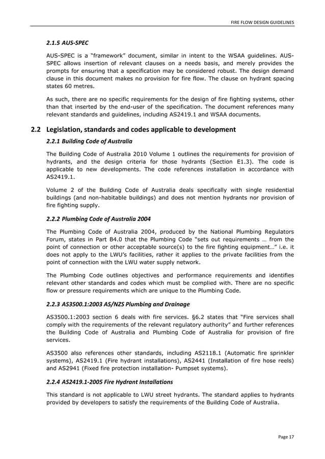 Fire flow design guidelines 2011 | PDF