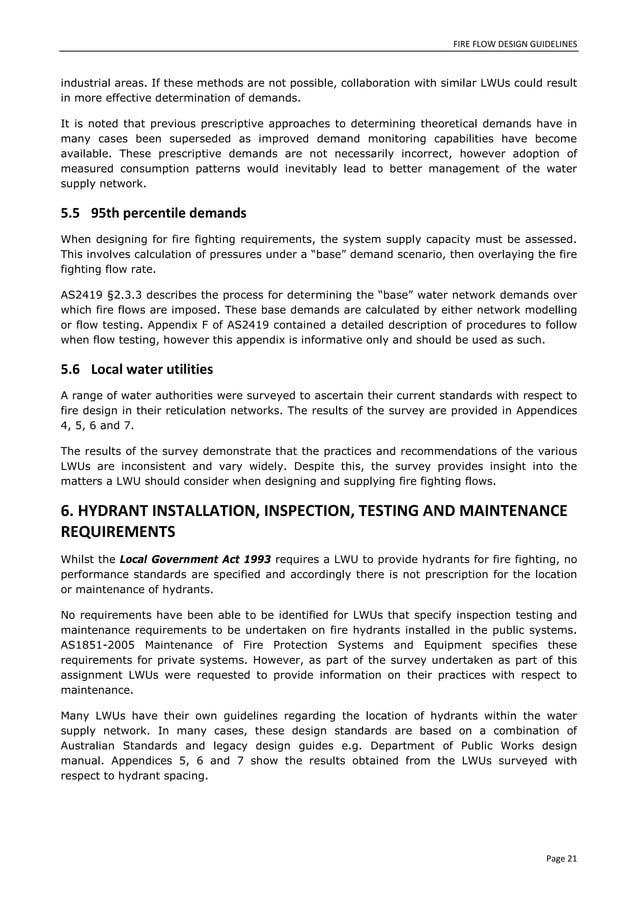 Fire flow design guidelines 2011 | PDF