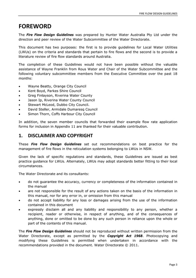 Fire flow design guidelines 2011 | PDF