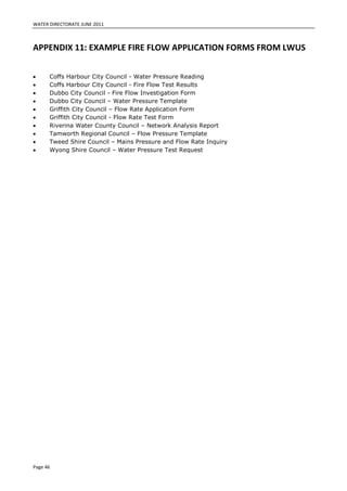 Fire flow design guidelines 2011 | PDF