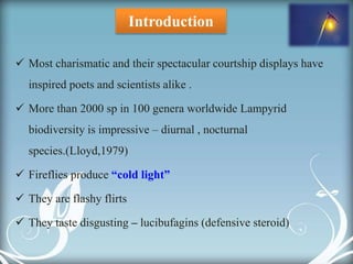 flashing signal evolution, mating choice and predation in firefly | PPSX