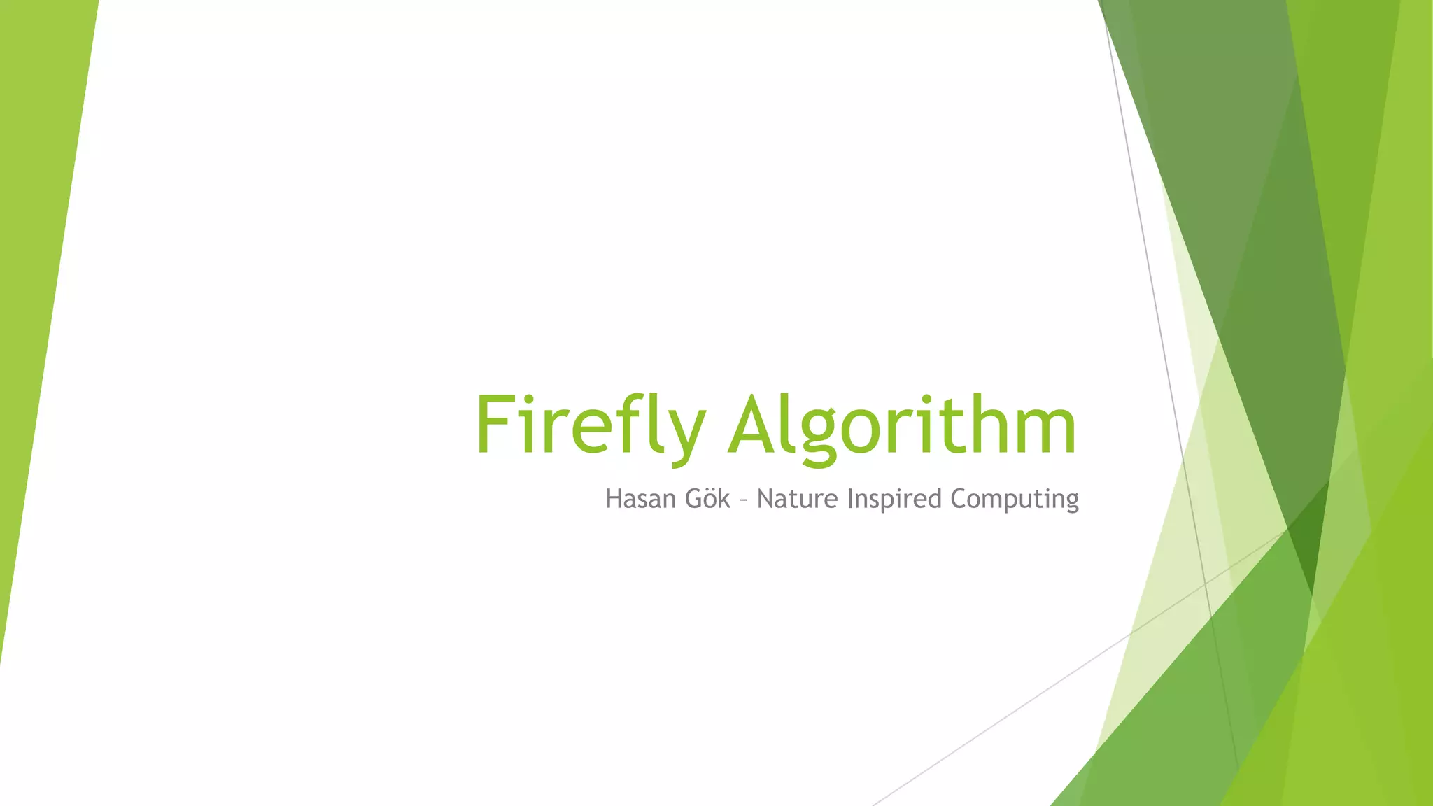 Firefly algorithm | PPT