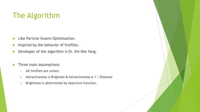 Firefly algorithm | PPT
