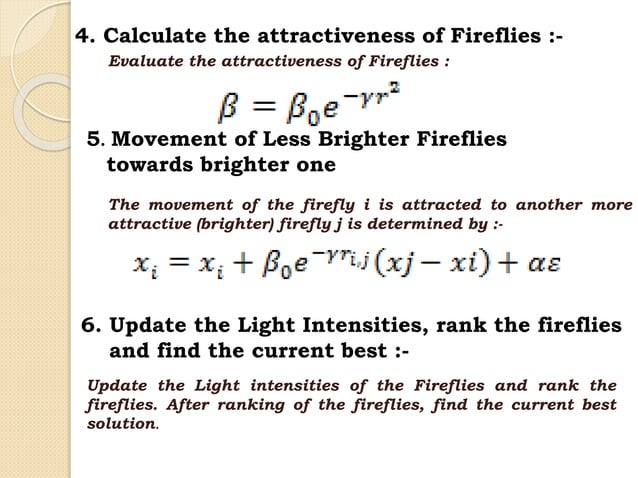 Firefly Algorithm Ppt
