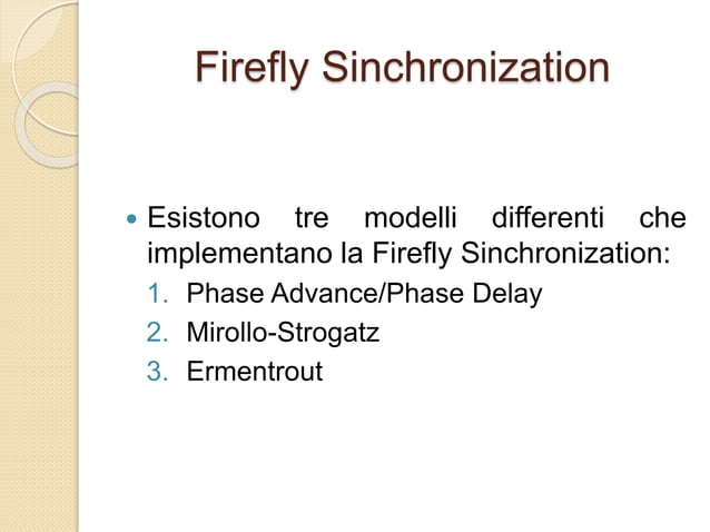Firefly heartbeat synchronization | PPT